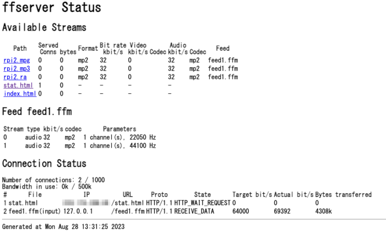 自分メモ：ubuntu 20.04LTSにffserverを導入して音声配信を実施した記録。on ThinkPad x200 with systemctl