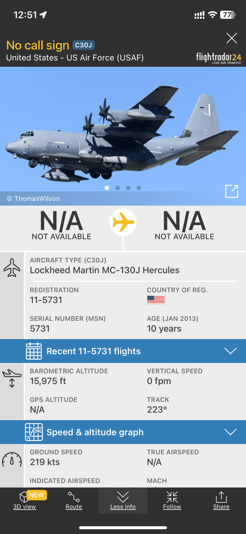 FlightRadar24 SUMO10 2023/10/22 MC130J