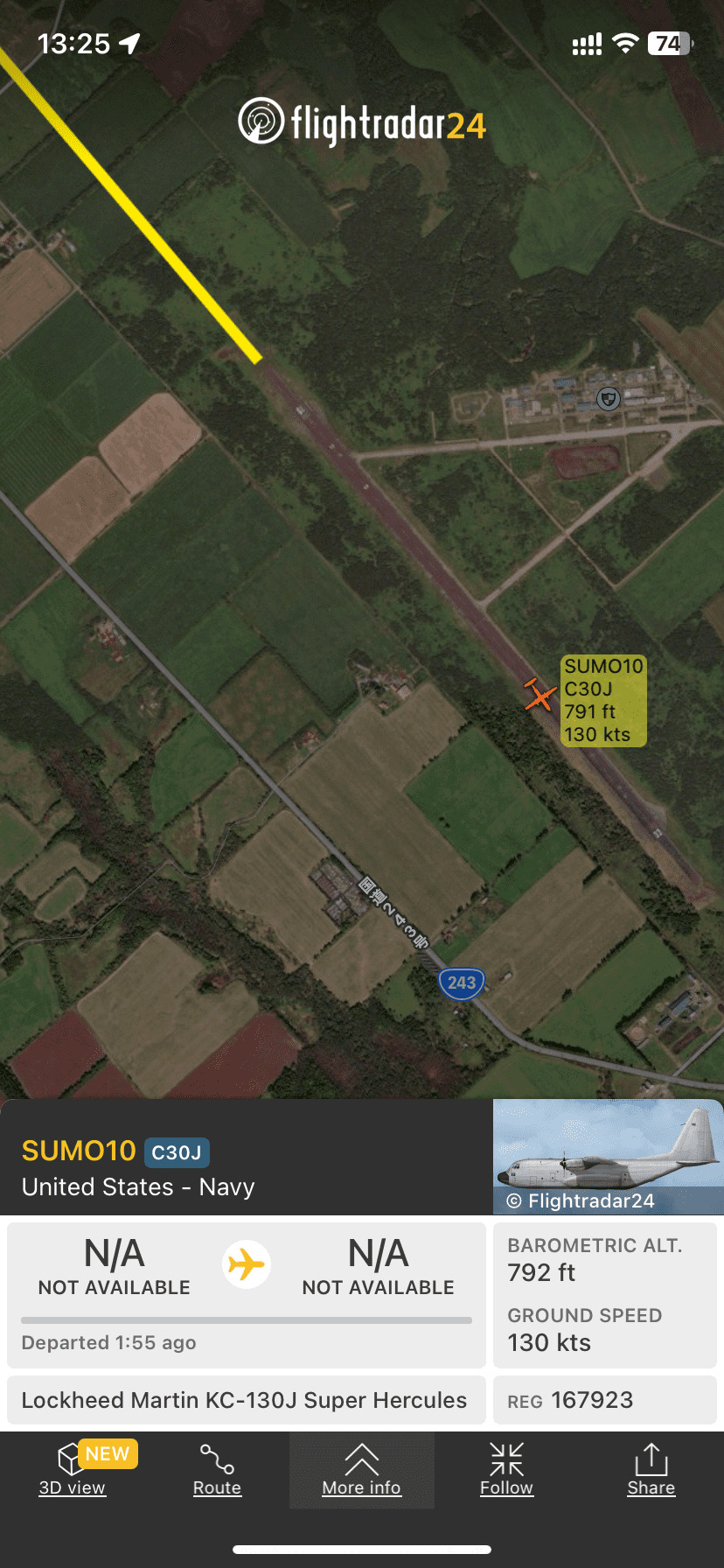 FlightRadar24 SUMO10 2023/10/22 MC130J