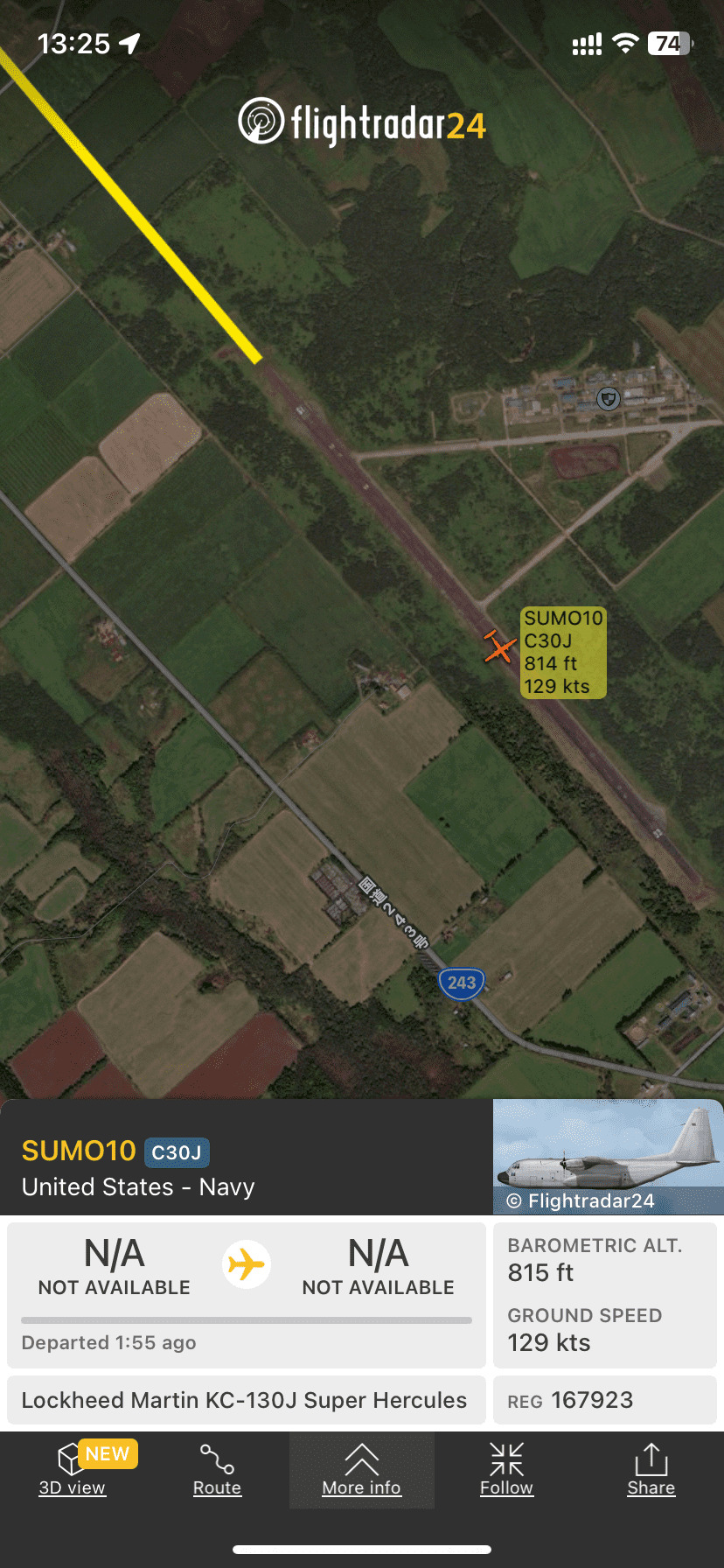 FlightRadar24 SUMO10 2023/10/22 MC130J